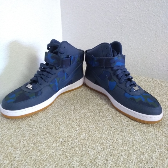 Nike | Shoes | Nike Air Blue Green Camouflage Sneakers | Poshmark